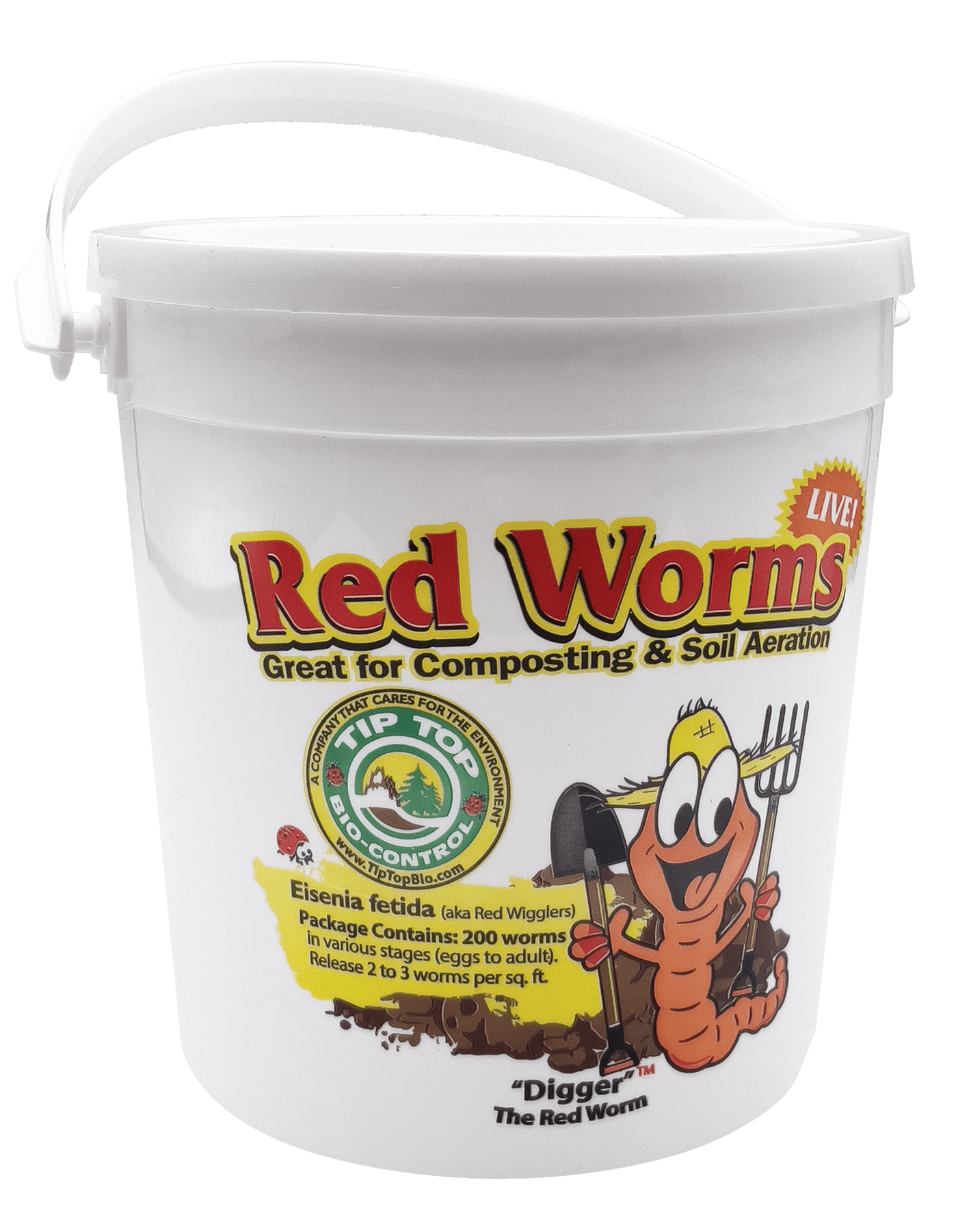 200 Composting Red "Wiggler" Worms - Retail Package